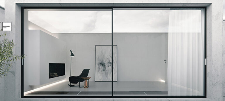 Slim line aluminium windows